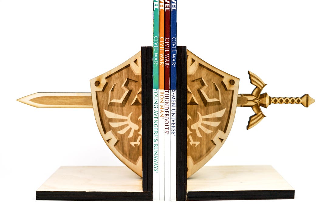 Bookends, Zelda, Hylian Shield & Master Sword, Book Ends - Etsy
