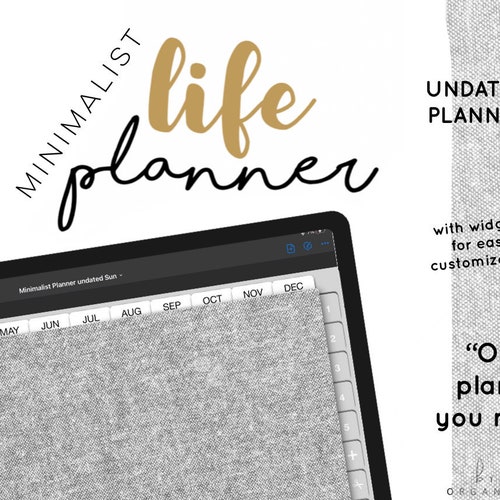 Undated Life Planner Digital Life Planner Easy Customizable | Etsy