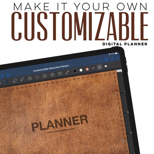 Customizable Masculine Digital Planner Design Your Own | Etsy