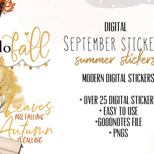 November Digital Stickers Fall Goodnotes Modern Stickers - Etsy