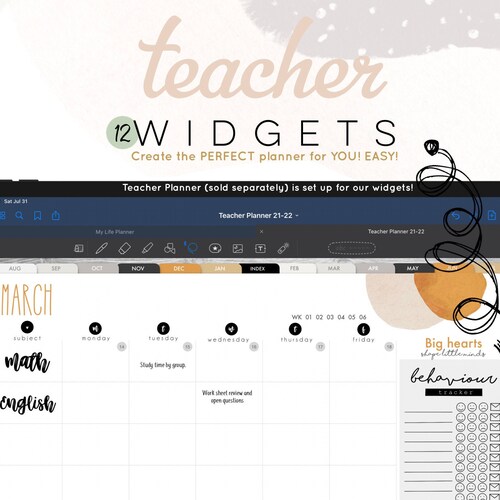 Teacher Widgets Digital WIDGETS for Customizable Digital - Etsy