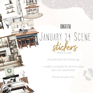 January 24 Scene Stickers, House Stickers, Cabin Stickers, Stickers for ...
