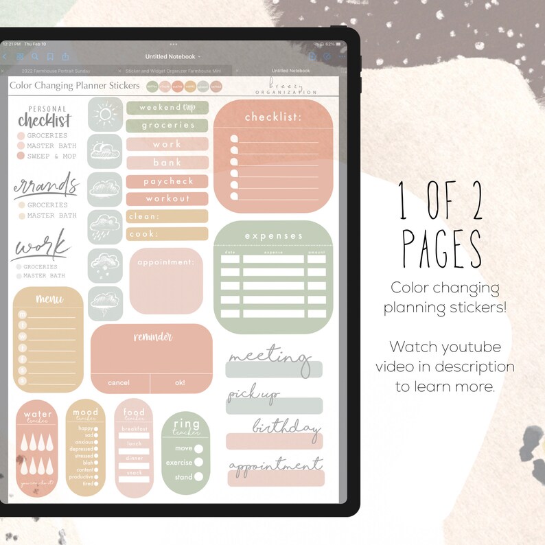 Color Changing Planning Stickers GOODNOTES ONLY Digital Etsy Color Changing Planning Stickers GOODNOTES ONLY Digital Etsy