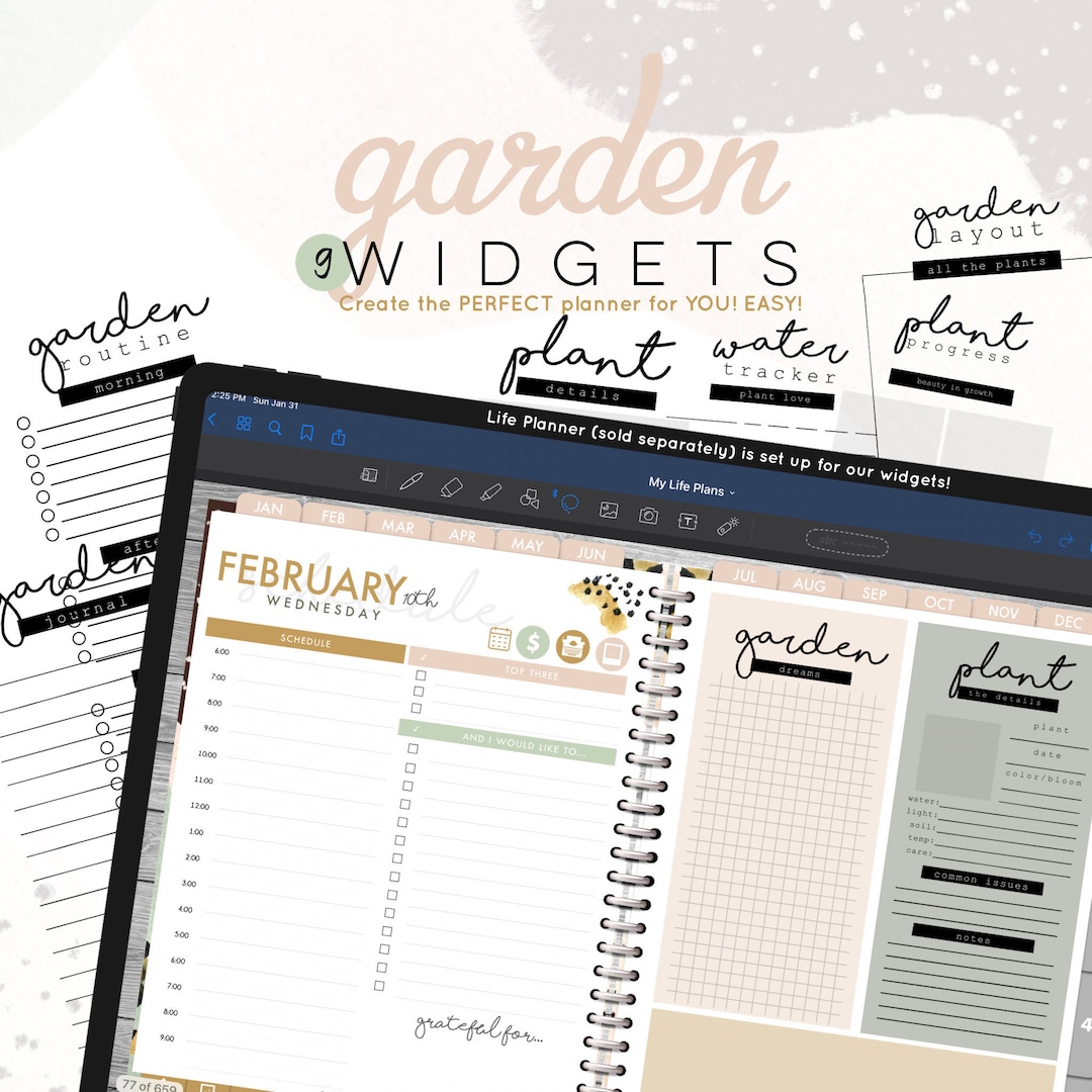 Garden and Plant Widgets Digital | Digital WIDGETS for the Customizable ...