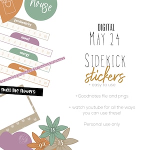 May 2024 Sidekick Digital Stickers Spring Goodnotes Modern Stickers ...