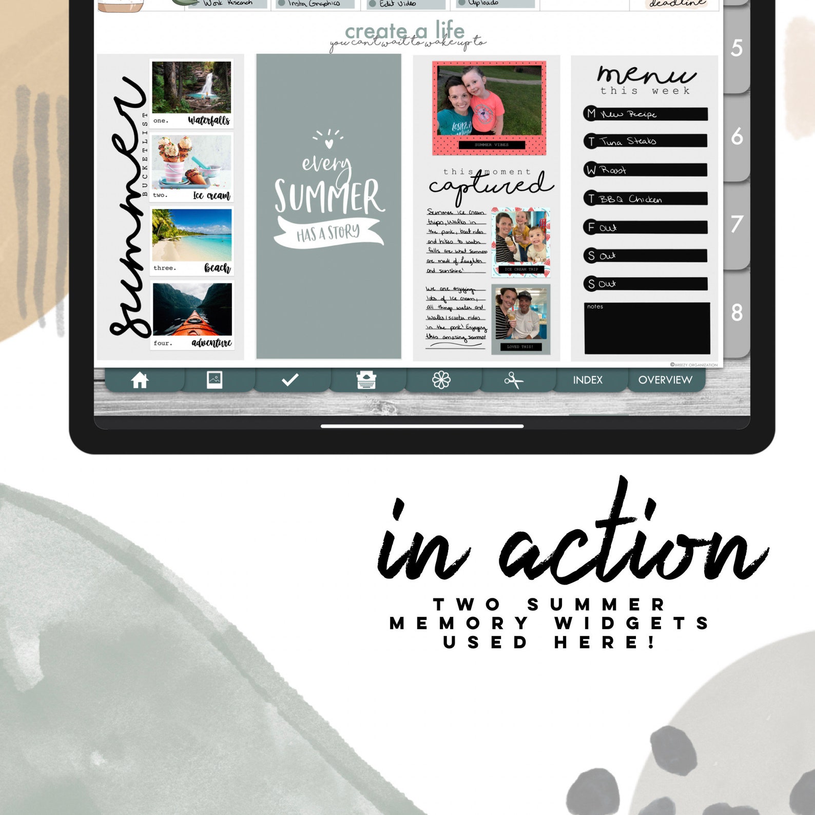 Summer Memory Widgets Digital WIDGETS for the Customizable | Etsy