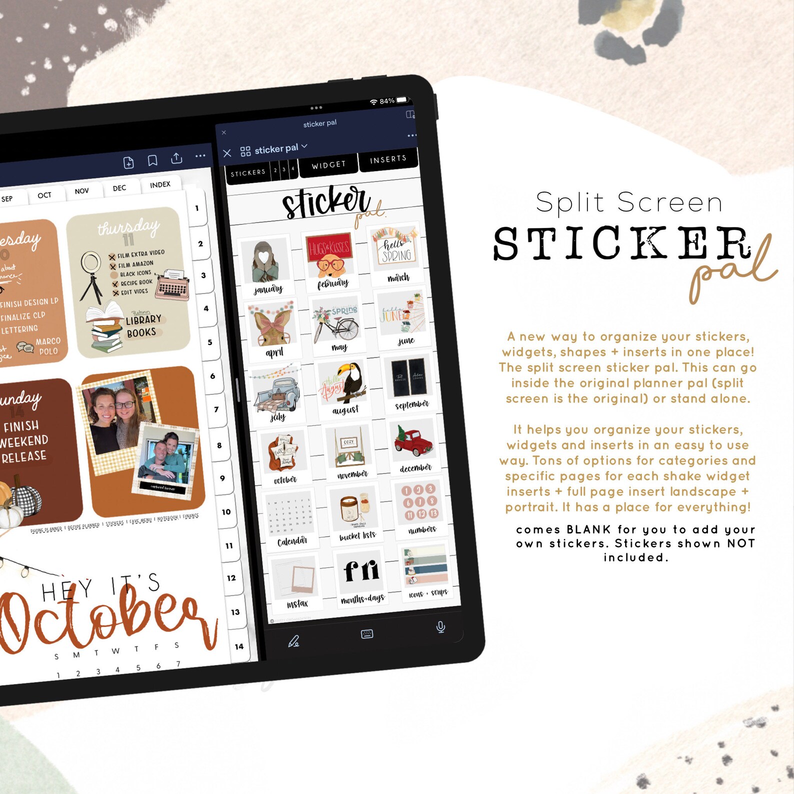 Sticker Pal (splitscreen) Sticker, Widget and Insert Organizer ...