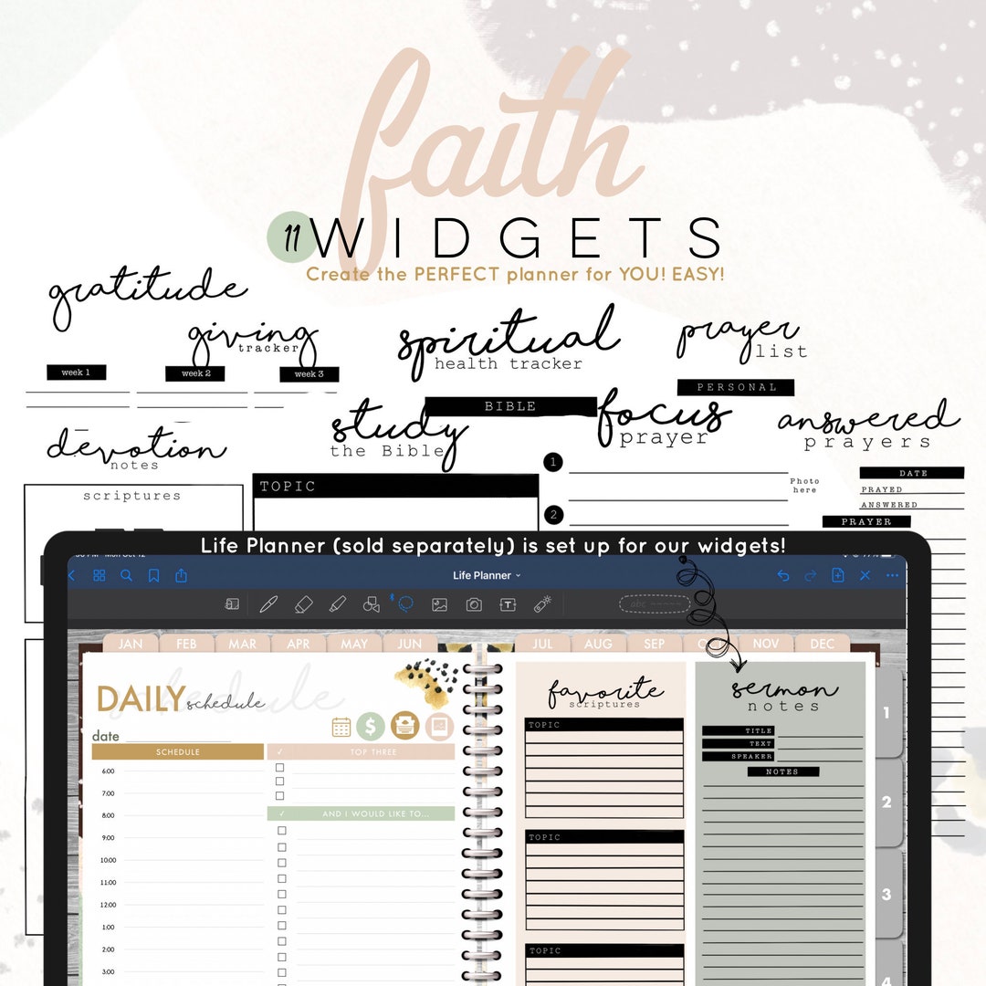 Faith Widgets Prayer List, Sermon Notes, Bible Study +more| Digital ...