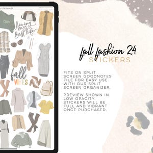 Fall Fashion 24 Digital Stickers | Wardrobe Stickers Goodnotes Modern ...