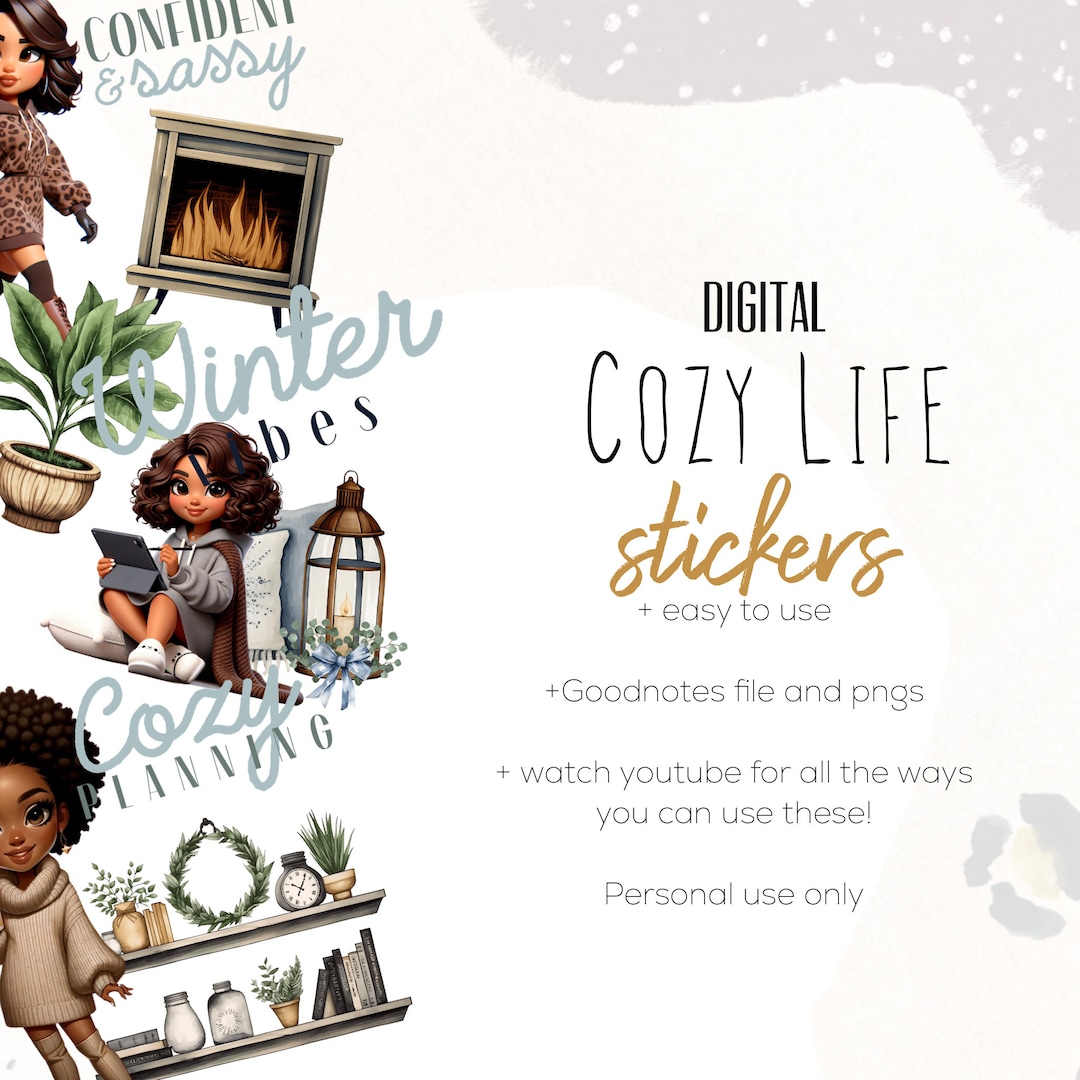Cozy Life Digital Stickers Stickers, Digital Planning, Comfy Stickers ...