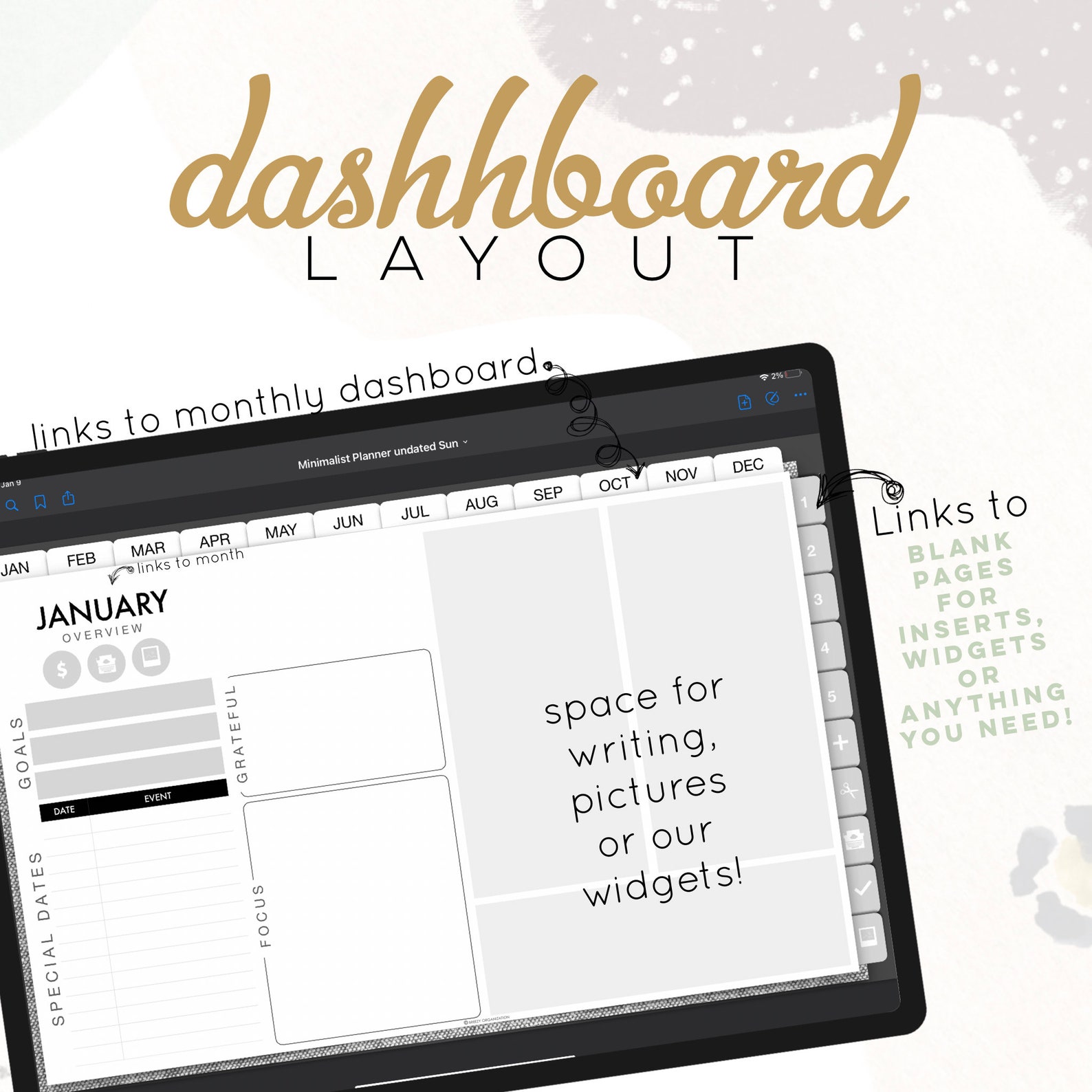 Undated Life Planner Digital Life Planner Easy Customizable - Etsy