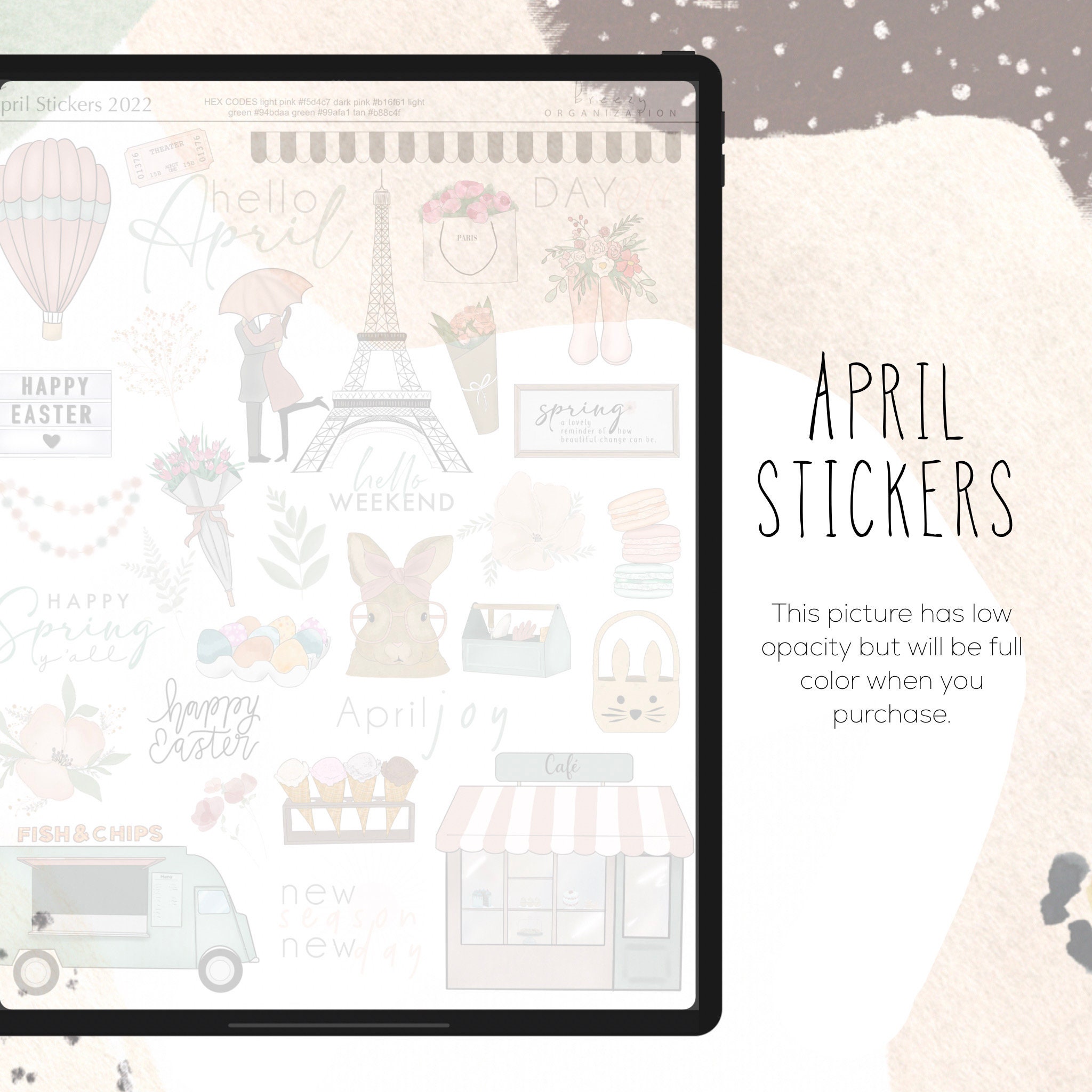 Paper & Party Supplies Calendars & Planners seasonal digital stickers ...