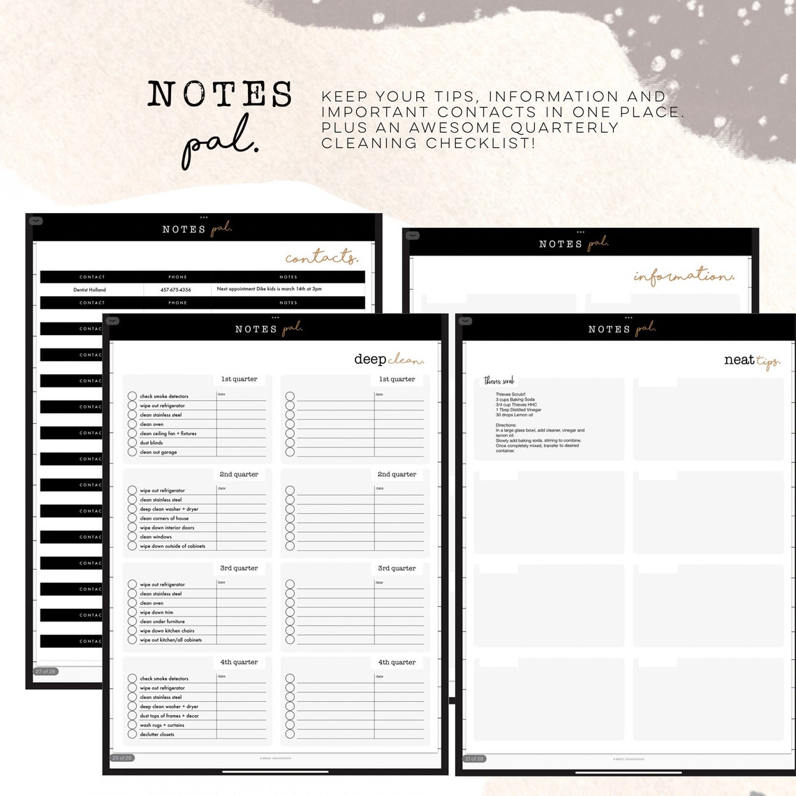 Notes Pal PORTRAIT | Organize Everything in One Place! Digital Planner ...