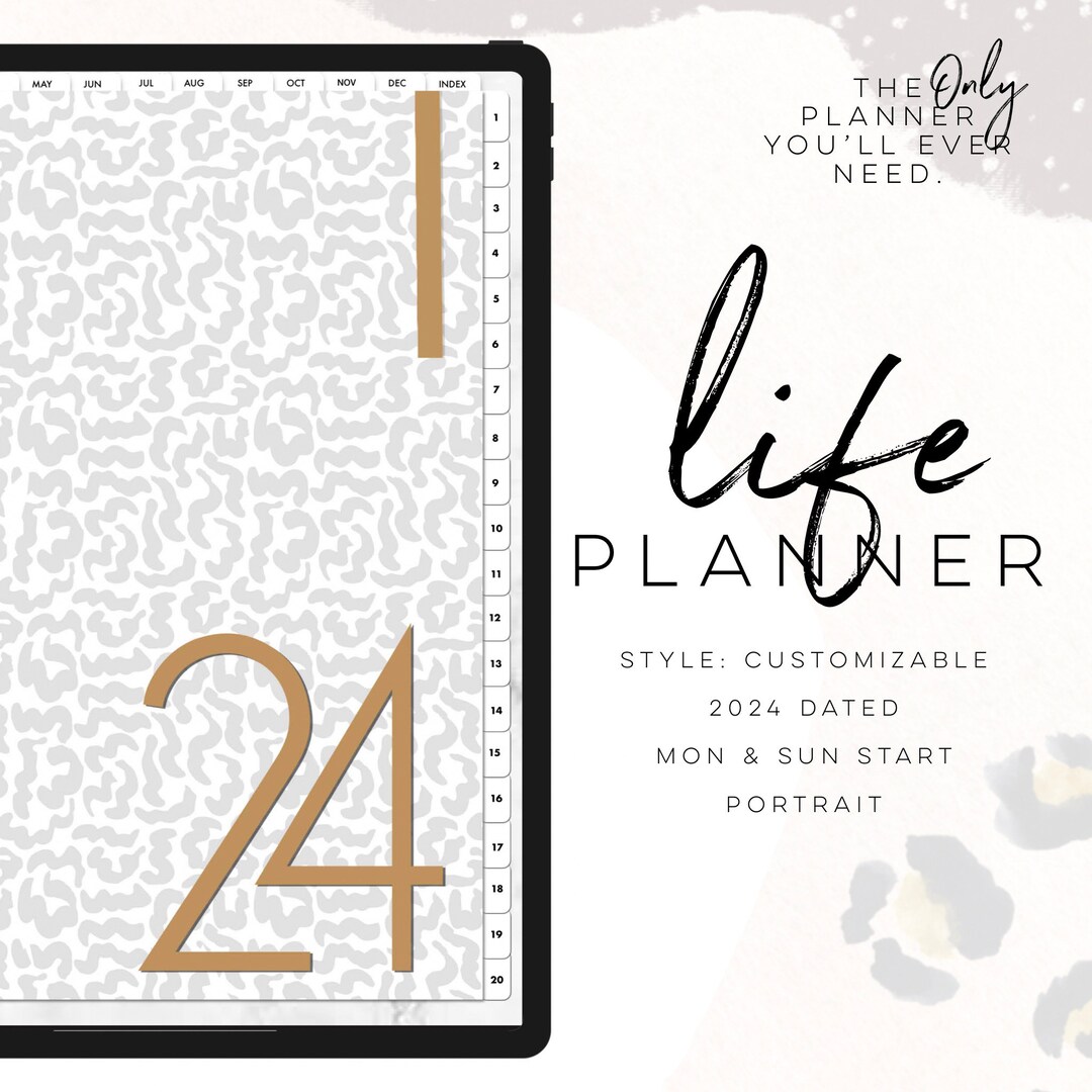 2024 Customizable Life Planner PORTRAIT Digital Life Planner Easy 2024 Customizable Life Planner PORTRAIT Digital Life Planner Easy