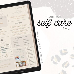 Self Care Pal PORTRAIT | Self Care Journal | Digital Planner Organizer ...