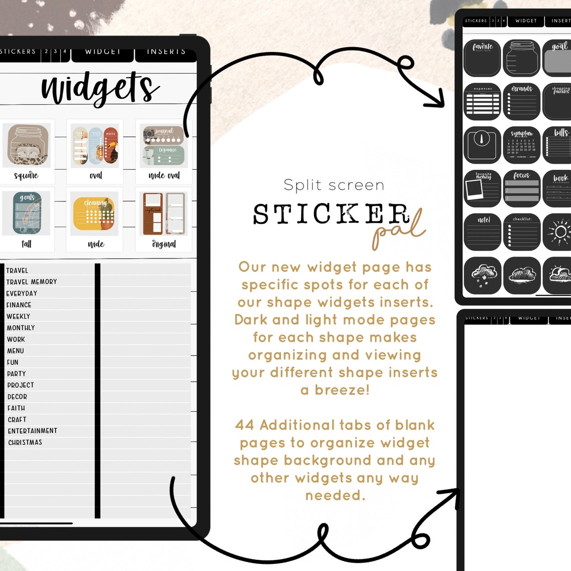 Sticker Pal (splitscreen) Sticker, Widget and Insert Organizer ...