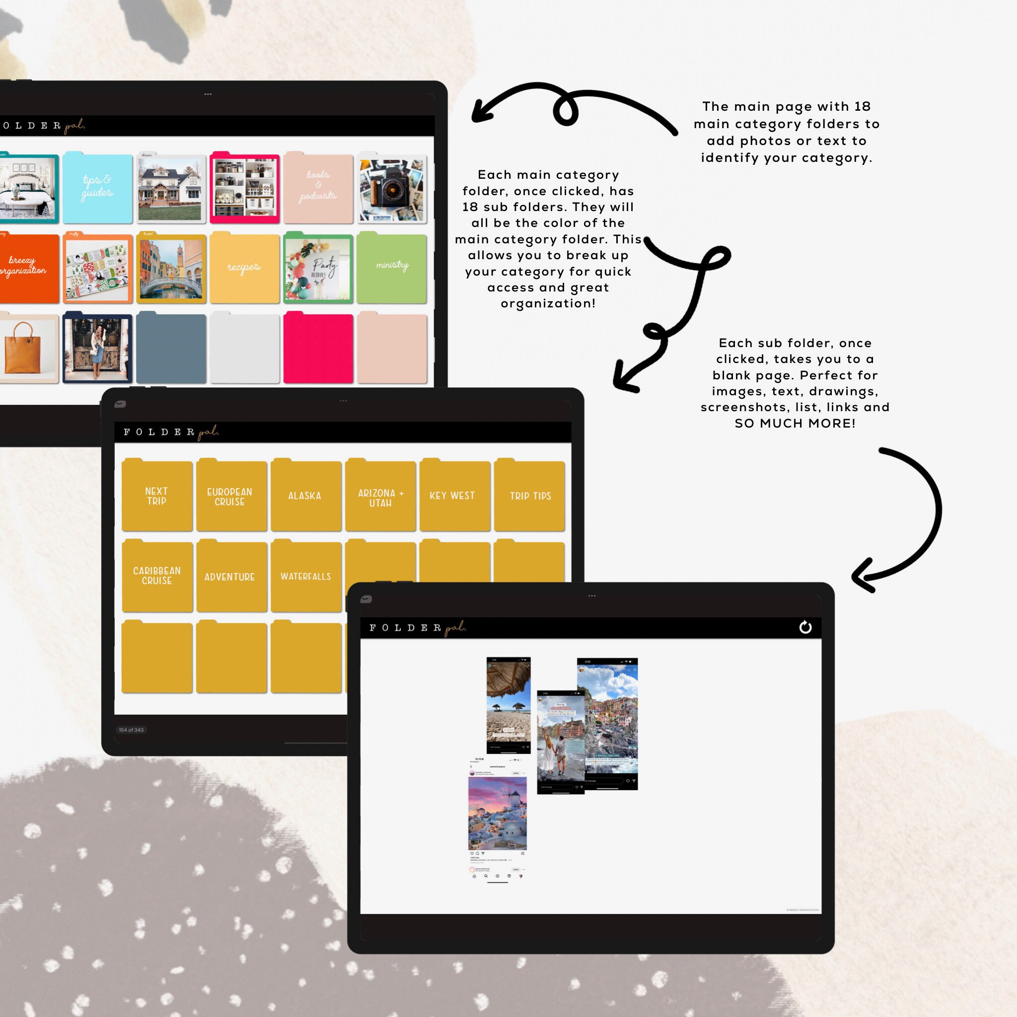 Landscape Folder Pal | the Digital Planning Organizing System! Digital ...