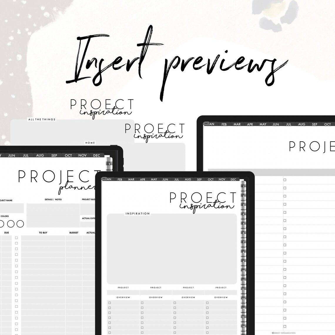 Project Digital INSERTS for the Customizable and Life Digital Planner ...