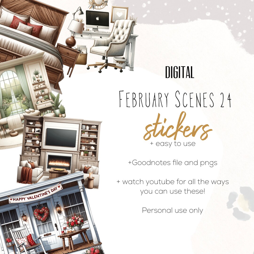 February 24 Scene Stickers, Farmhouse Stickers, Decor Stickers ...