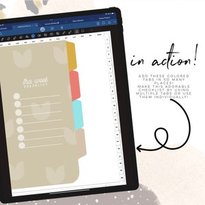 Individual Tab Stickers for Goodnotes, Colored Tab Stickers | Tab ...