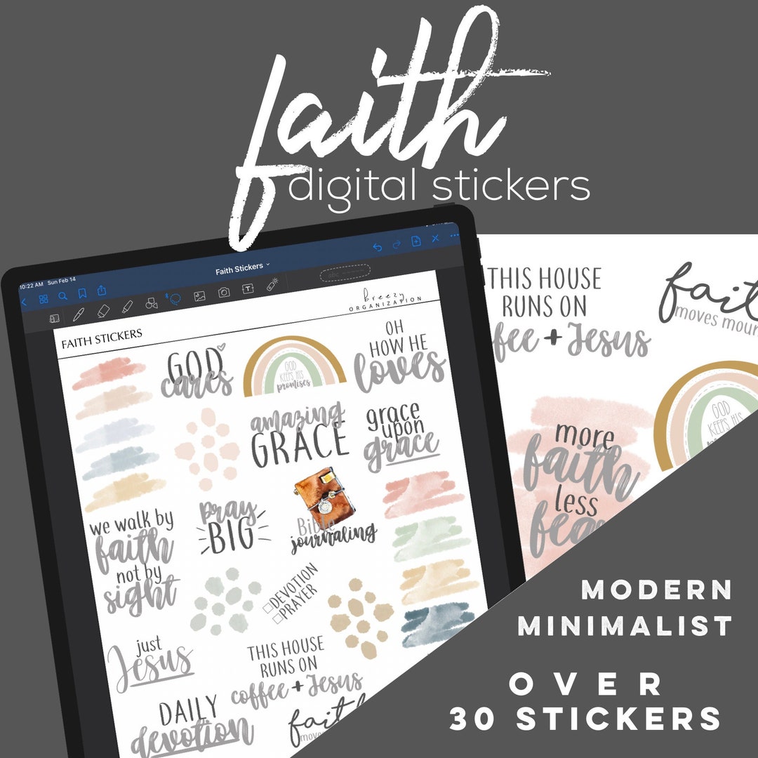 Faith Digital Sticker Bundle for Goodnotes | Faith Digital Stickers for ...
