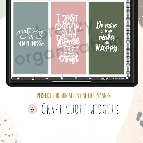 Craft Widget Quotes Digital WIDGETS for Customizable Digital - Etsy