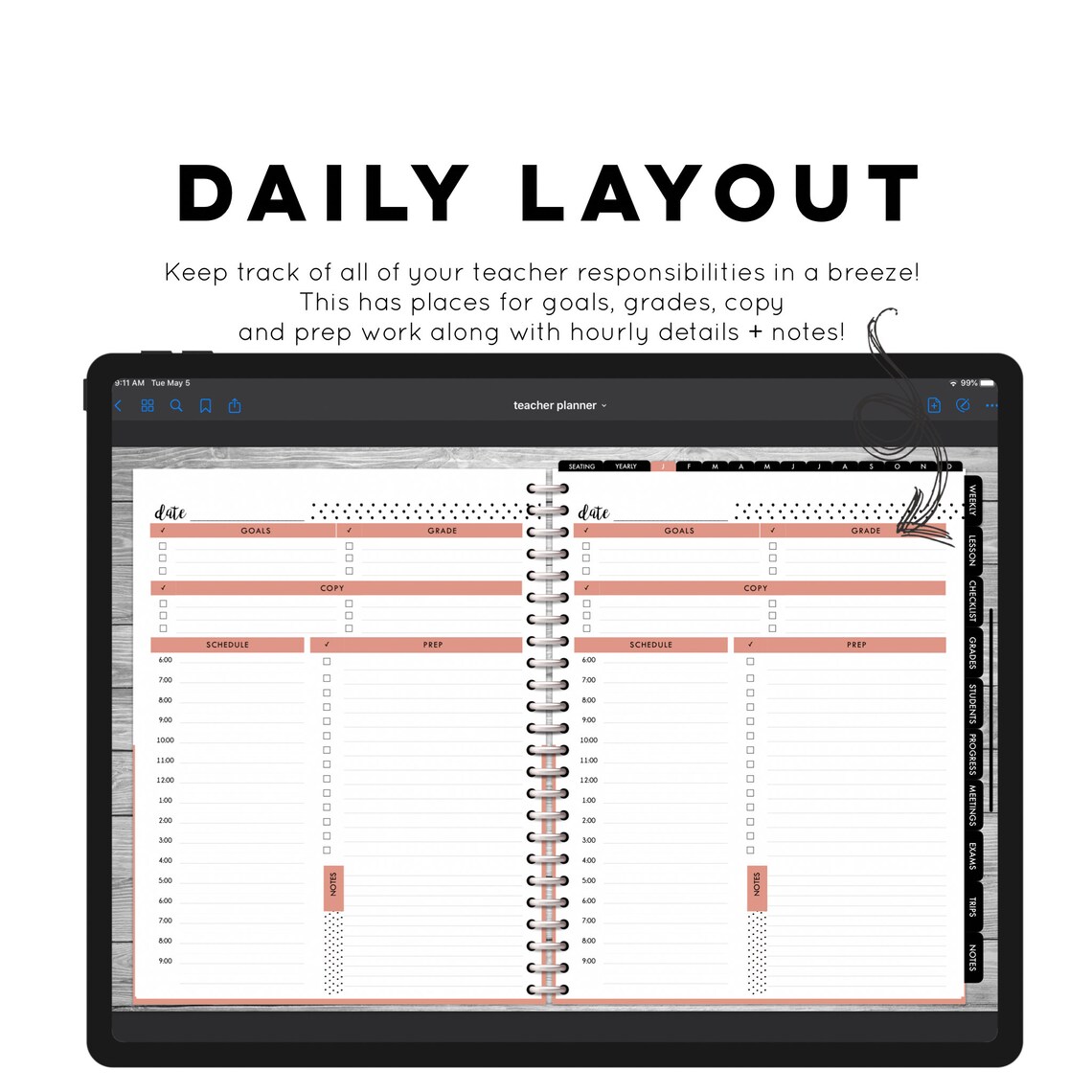 Digital Teacher Planner | Goodnotes | iPad Planner | Digital Planner ...
