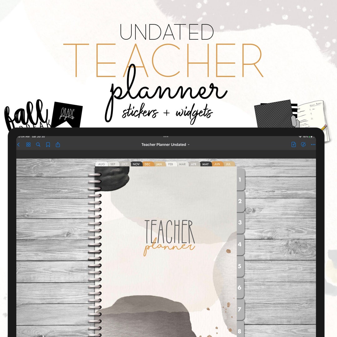Digital Teacher Planner UNDATED Goodnotes Digital Teacher Planner ...