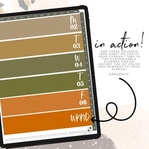 Fall Colored Tab Stickers for Goodnotes, Fall Tab Stickers | Month Tab ...