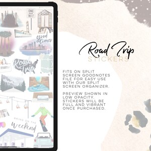 Road Trip Digital Stickers to Use in Goodnotes With Your Ipad, Modern ...