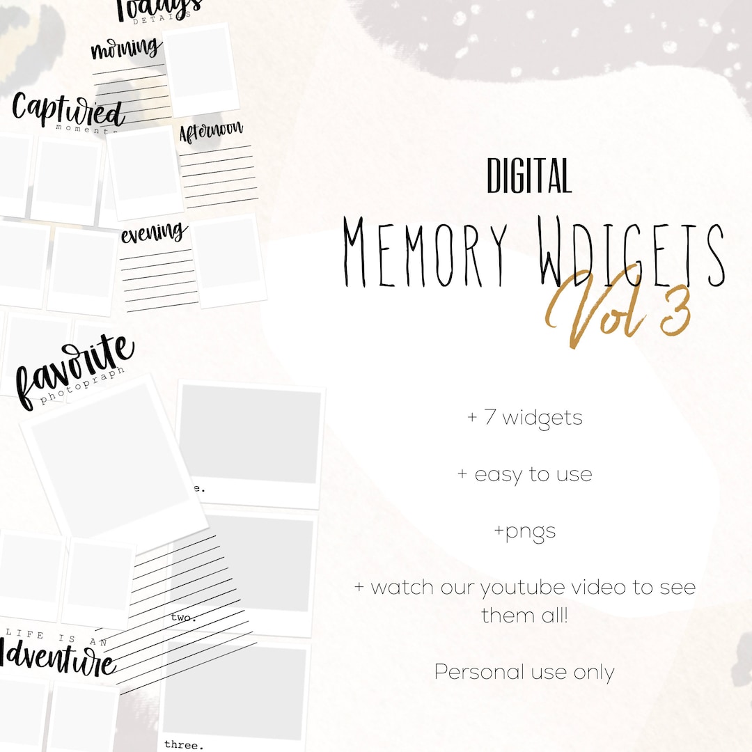 Memory Pack 3 Widgets Digital WIDGETS for the Customizable Digital LIFE ...
