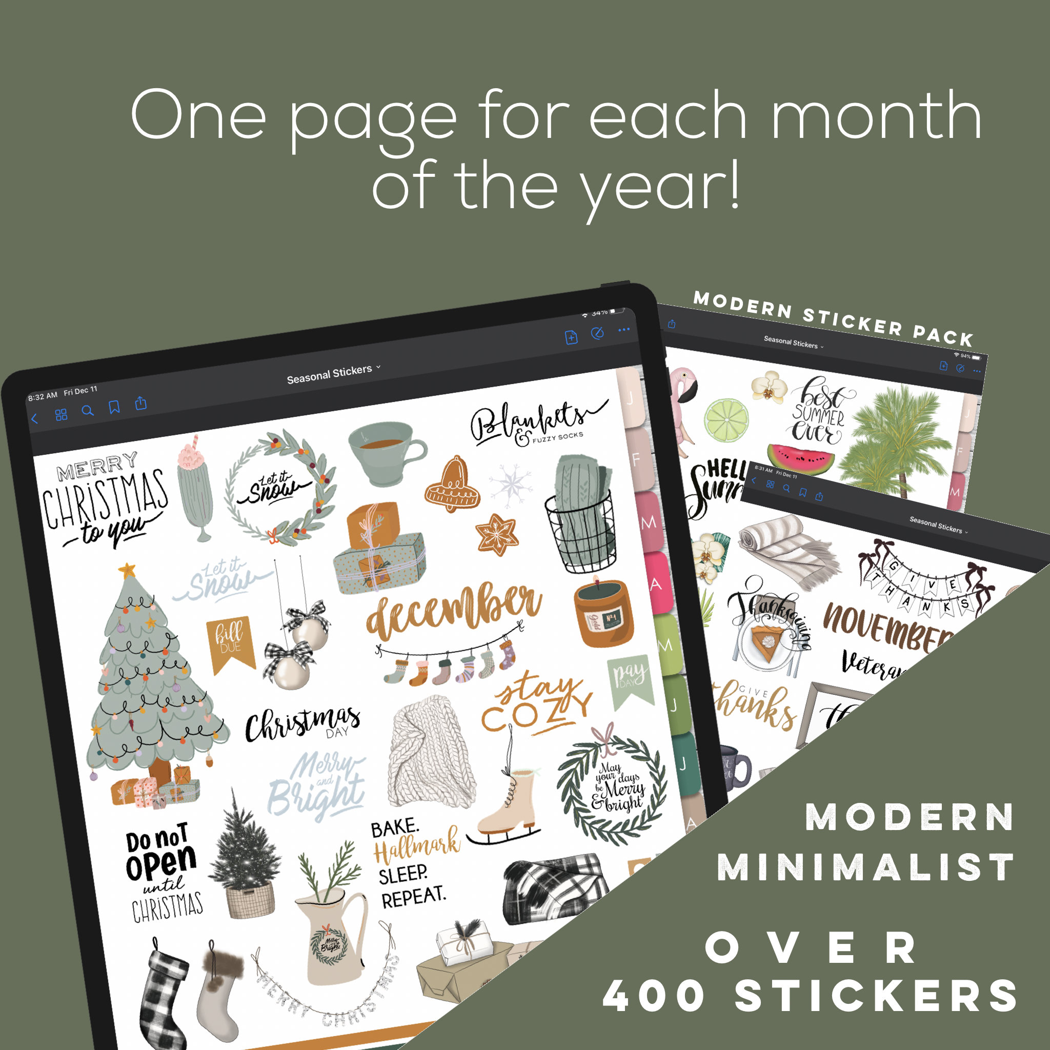 Seasonal Digital Sticker Bundle for GOODNOTES ONLY Digital - Etsy
