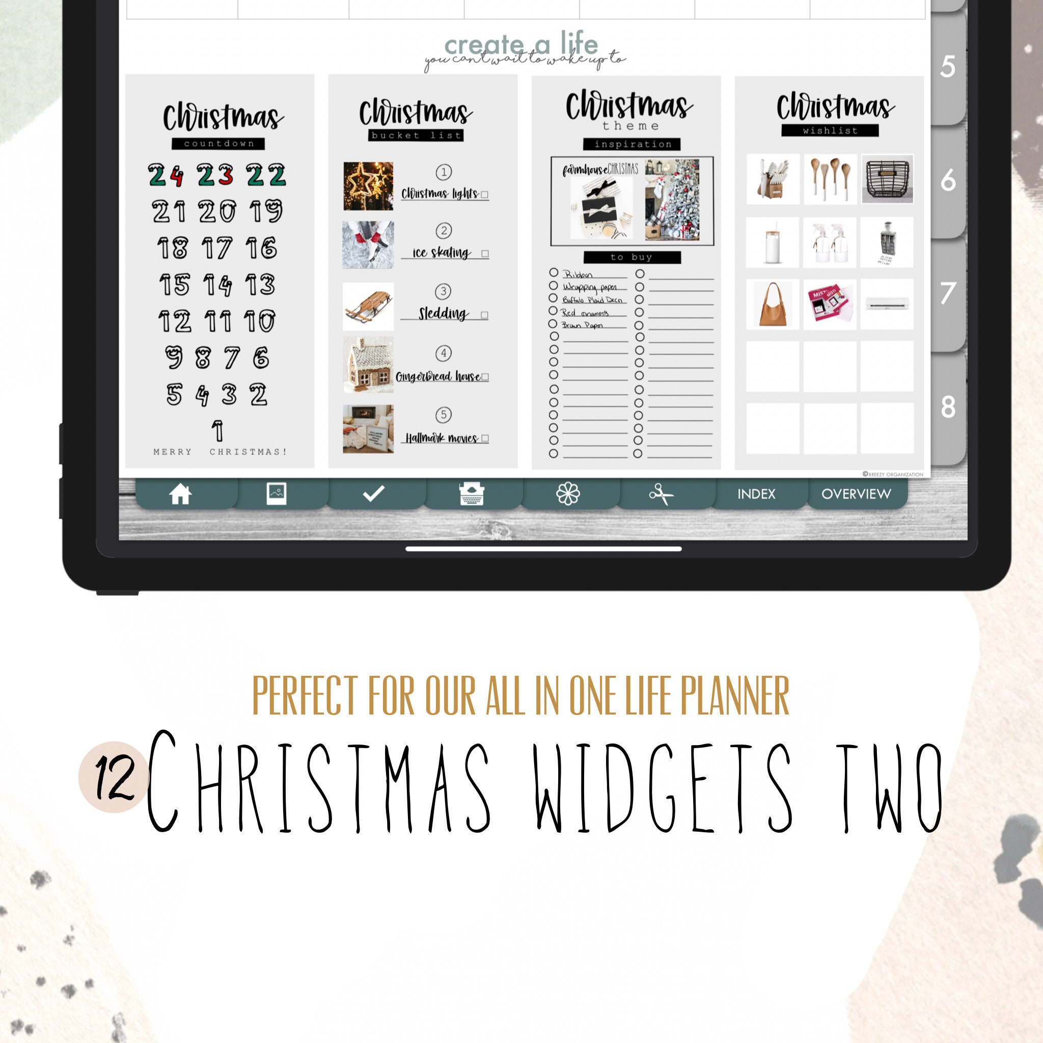 Christmas Widgets TWO Countdown Christmas Savings Gift List - Etsy