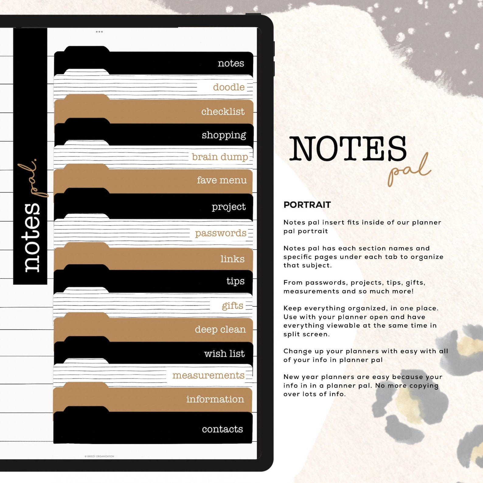 Notes Pal PORTRAIT | Organize Everything in One Place! Digital Planner ...