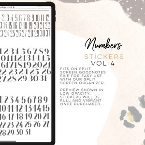 Numbers Vol 4 | Number Stickers for Digital Planning - Etsy