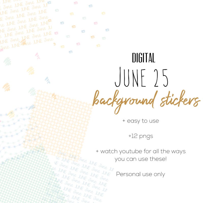 Cute June Calendar - Etsy