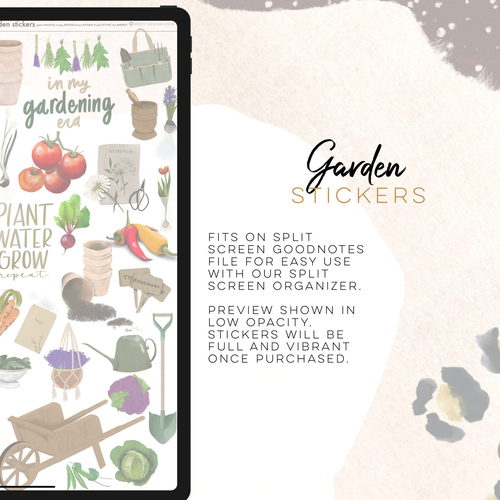 Gardening Digital Stickers Stickers, Digital Planning, Plant Stickers ...