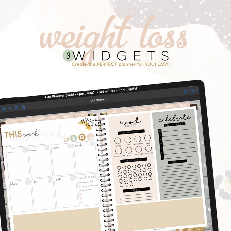 Weight Loss Widgets - Journey, Stats, Progress and More | Digital ...