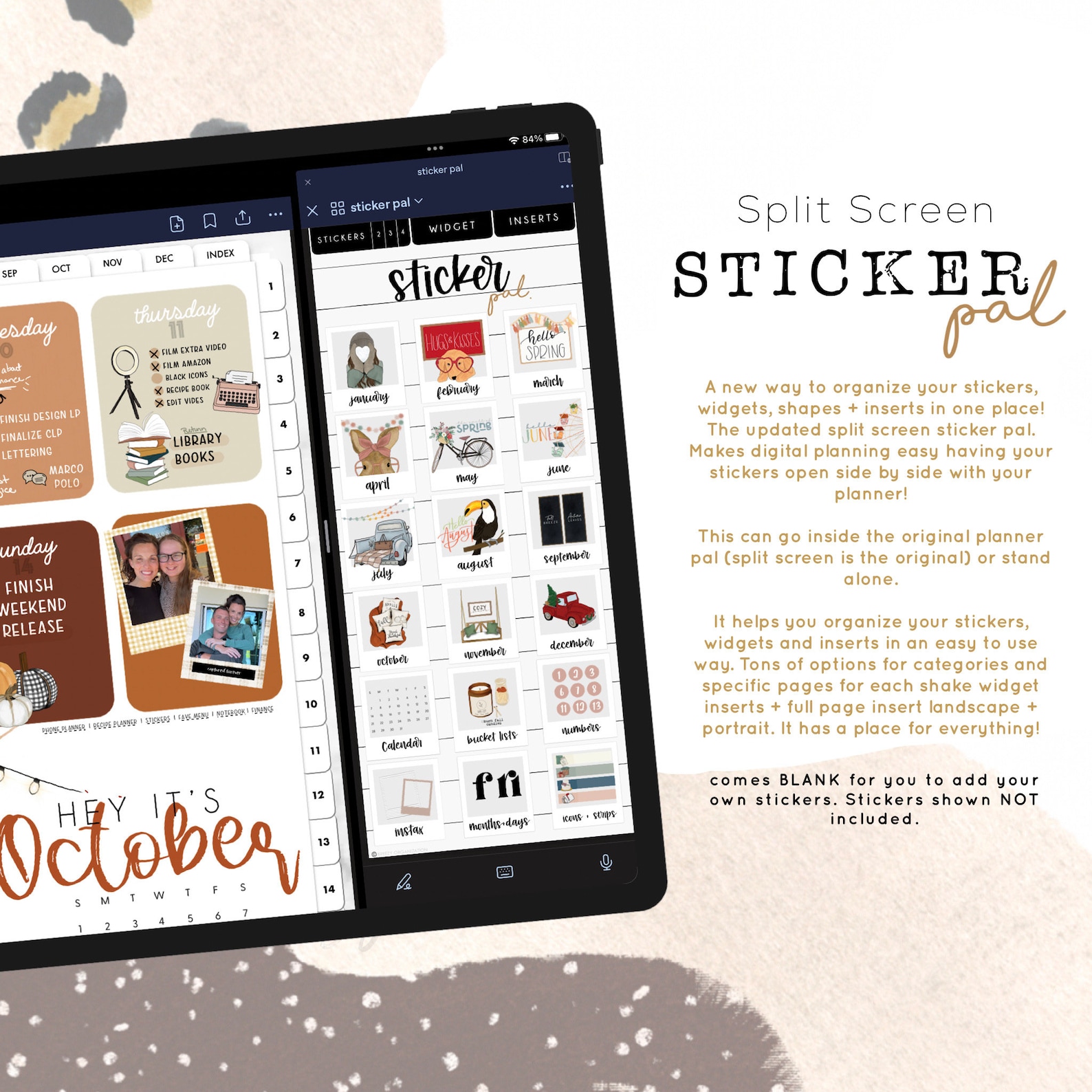 Sticker Pal (splitscreen) Sticker, Widget and Insert Organizer ...