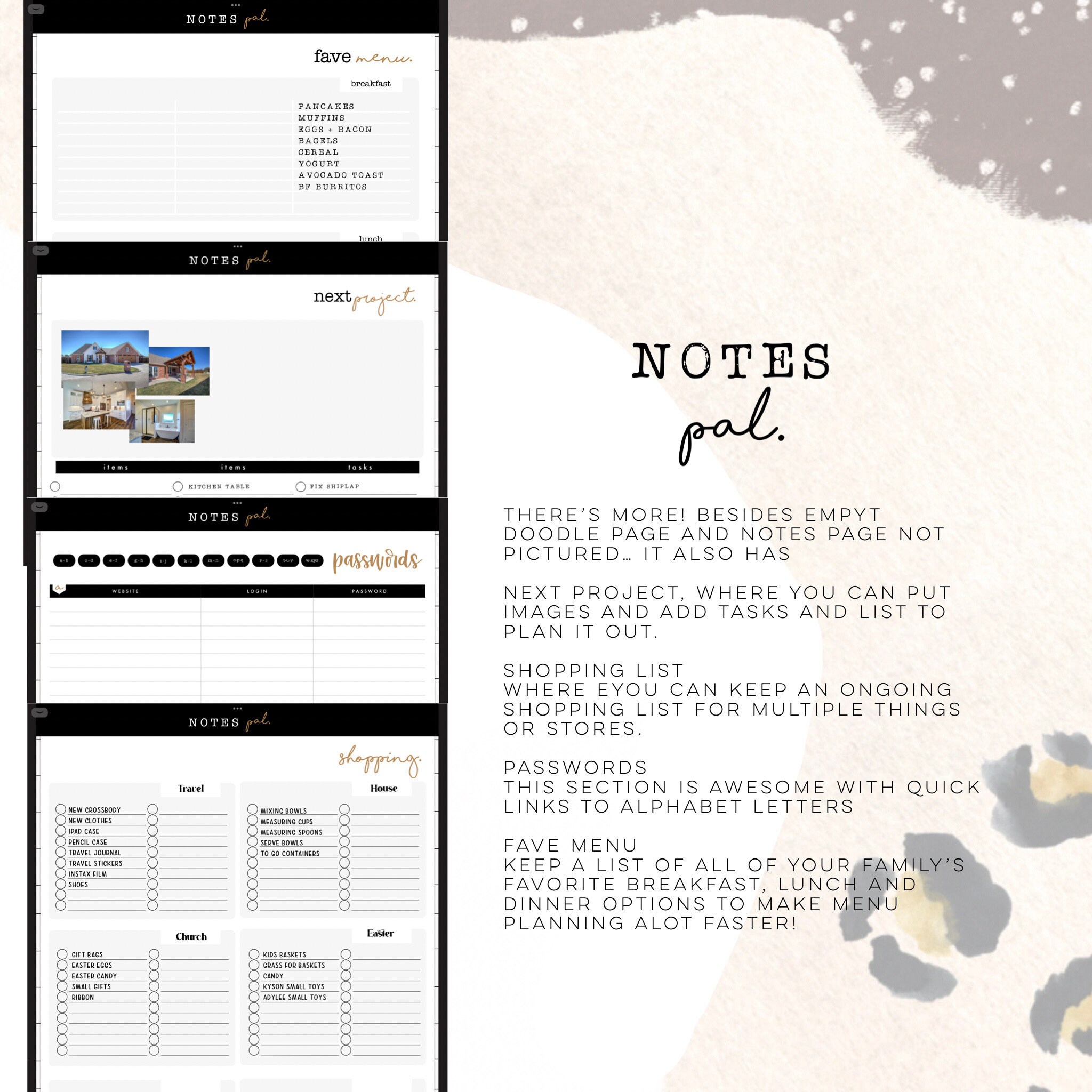 Notes Pal PORTRAIT | Organize Everything in One Place! Digital Planner ...