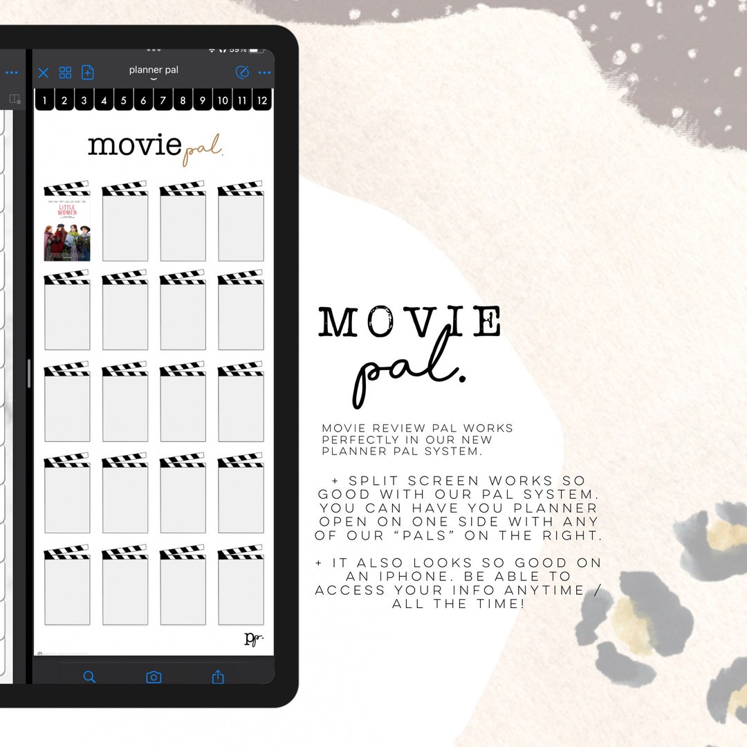 Movie Pal | Digital Planner Organizer | Digital Movie or Tv Show ...