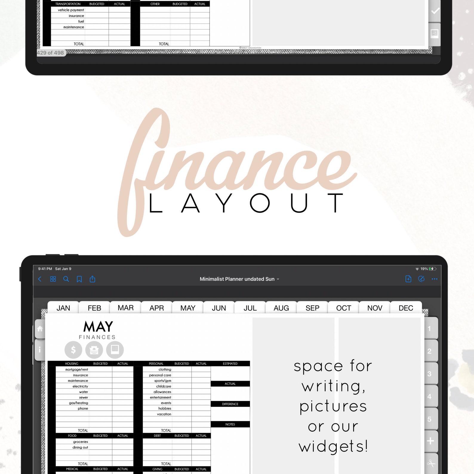 Undated Life Planner Digital Life Planner Easy Customizable | Etsy