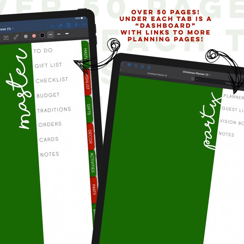 Digital Christmas Planner | iPad Holiday Planner | Goodnotes Christmas ...