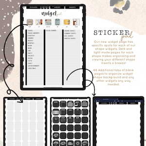 Portrait Sticker Pal Sticker, Widget and Insert Organizer | Digital ...