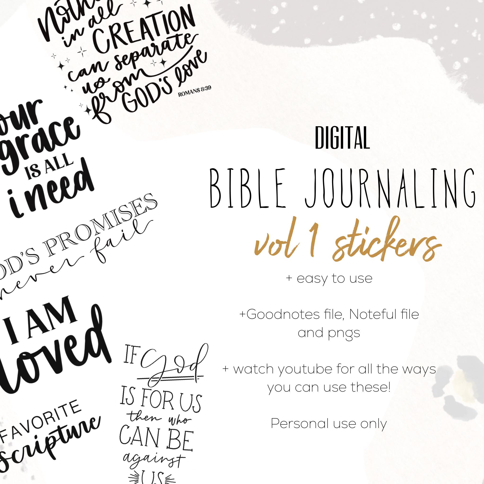 Bible Journaling Stickers Vol 1 | Stickers for Goodnotes and Noteful ...
