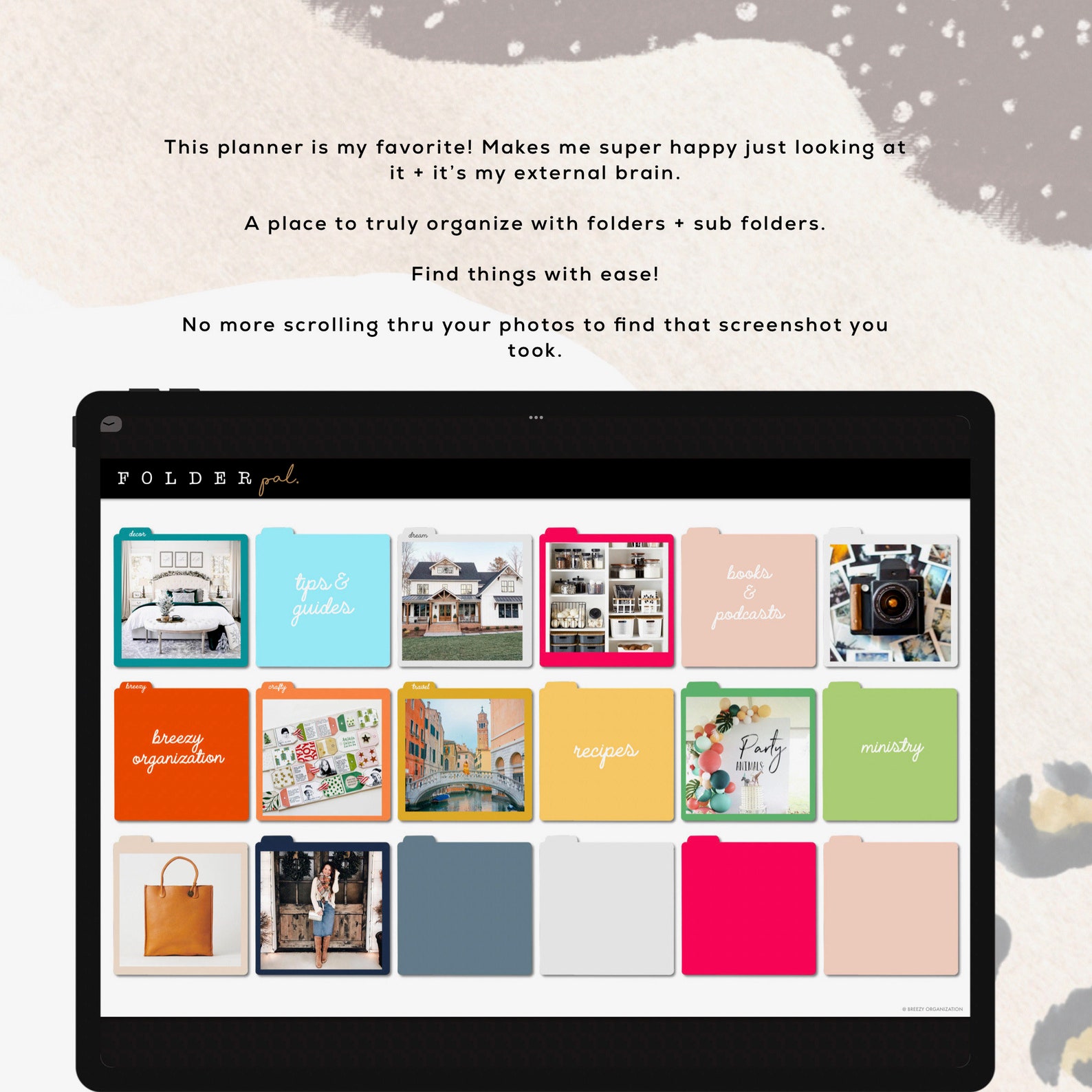 Landscape Folder Pal | the Digital Planning Organizing System! Digital ...