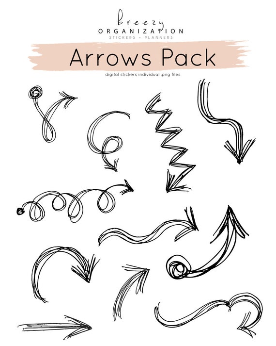 Arrow Digital Stickers for Ipad Goodnotes Stickers - Etsy