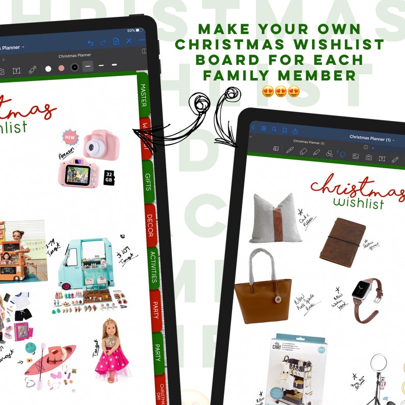 Digital Christmas Planner | iPad Holiday Planner | Goodnotes Christmas ...