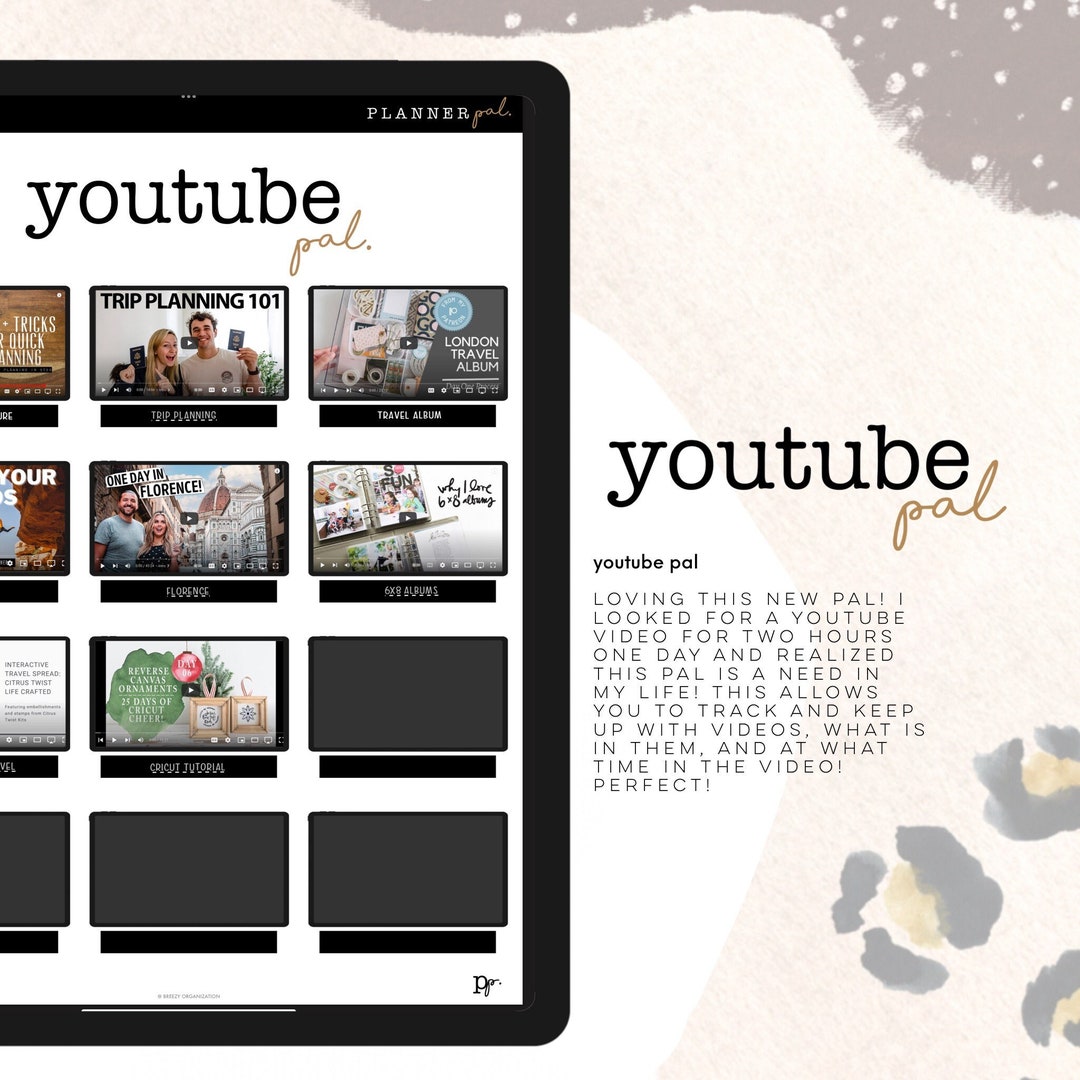 Youtube Portrait Pal | the Digital Planning Organizing System! Video ...