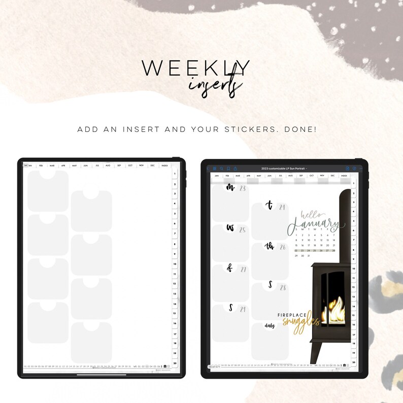 Weekly Digital INSERTS for the Customizable and Life Digital - Etsy